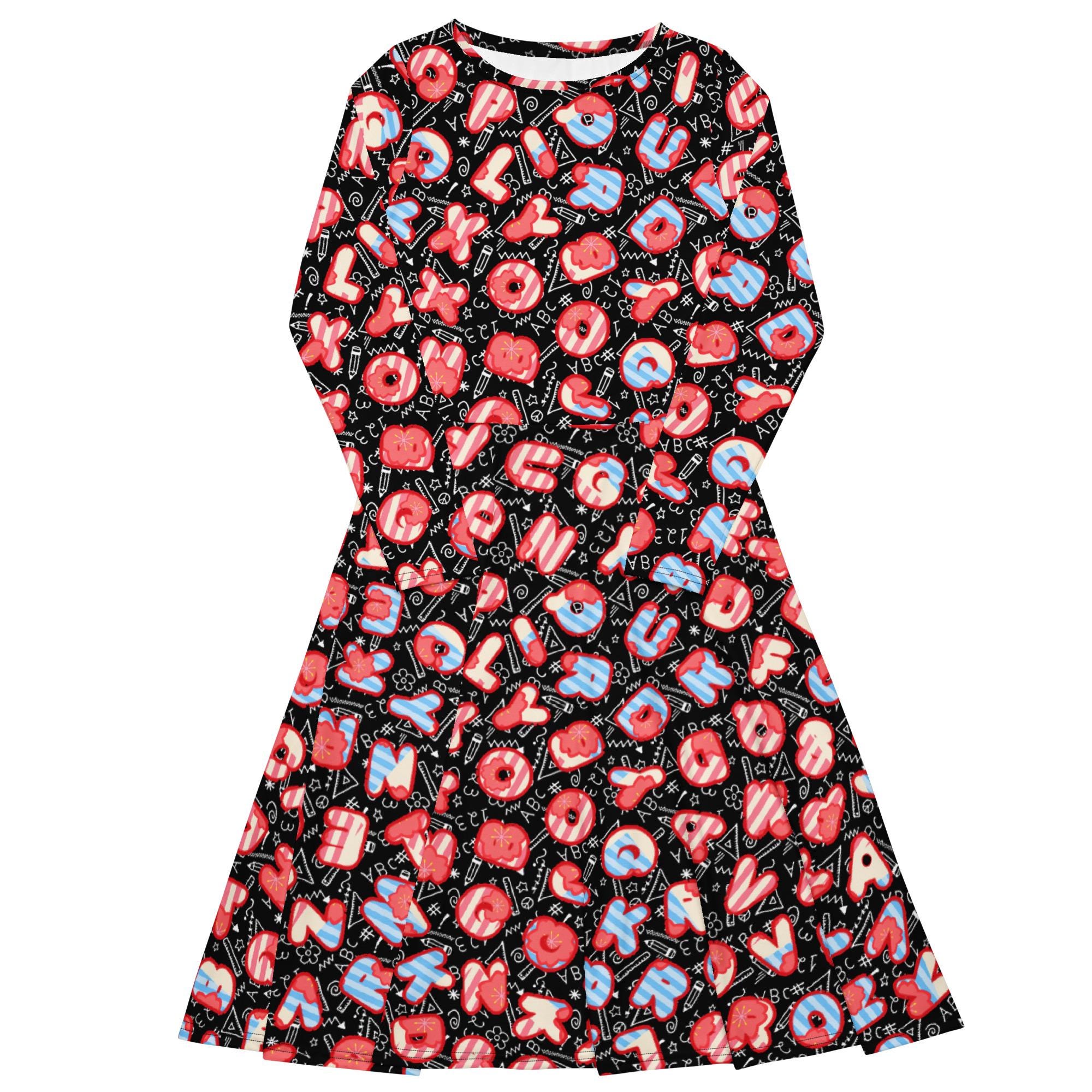 Alphabet - Letters - Abc's | Red White Blue Black | All-over Print Long ...