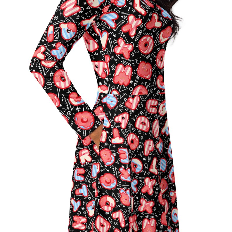 Alphabet - Letters - Abc's | Red White Blue Black | All-over Print Long ...