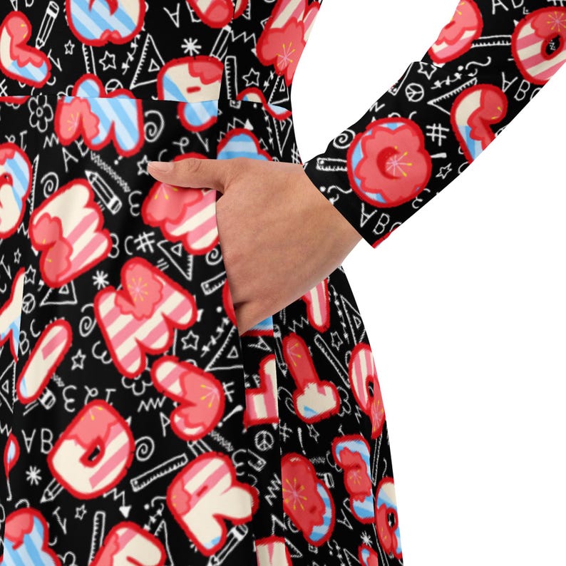 Alphabet - Letters - Abc's | Red White Blue Black | All-over Print Long ...