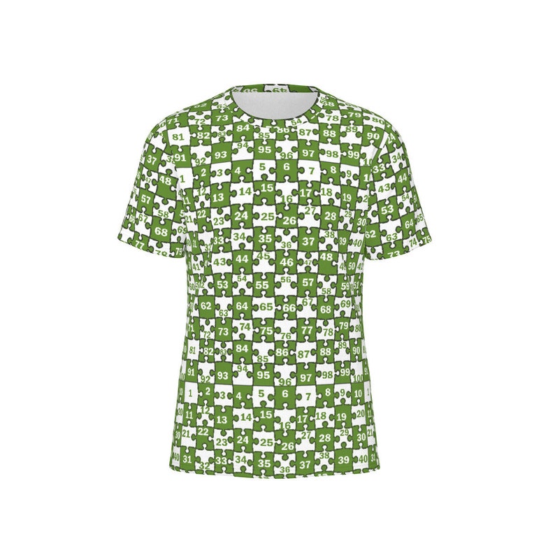Numbered Puzzle Piece Pattern | 1 to 100 Checkered All-over Print | Men ...