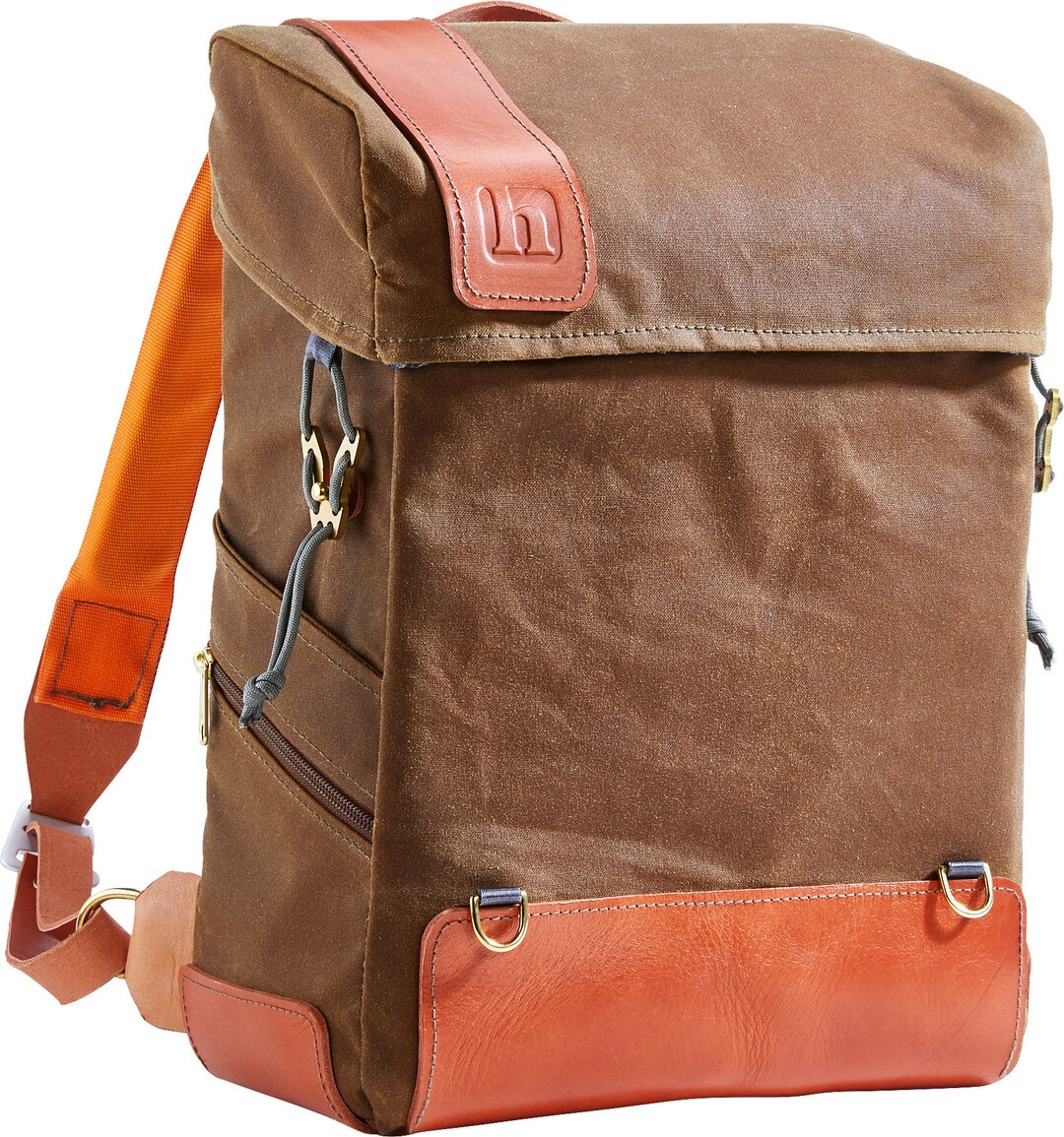 Heldbergs Design Backpack No 2 Waxed Cotton, Leather, Cordura & Brass ...