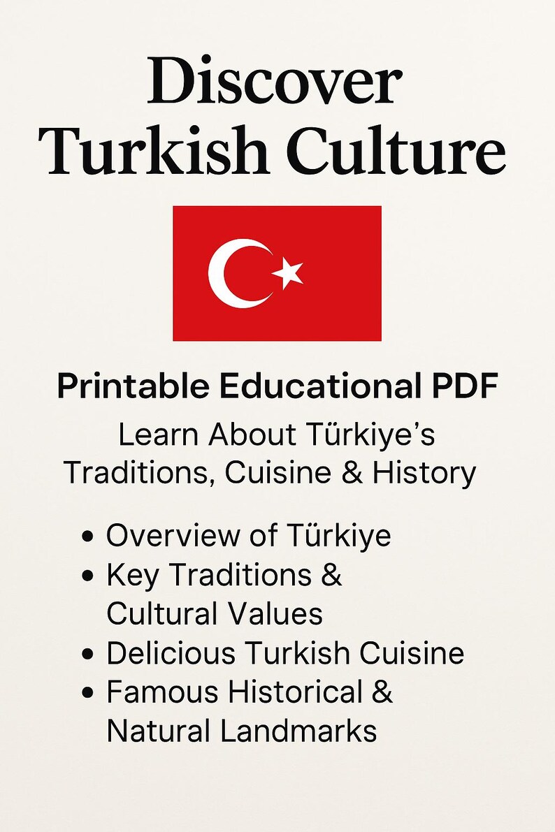 Discover Turkish Culture – Printable Educational PDF | Learn About ...