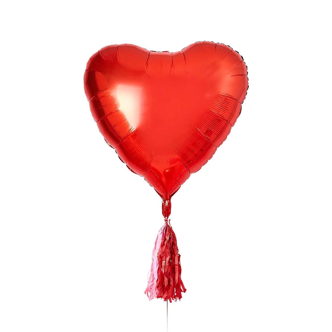 Giant Heart 32" Balloon With Tassels - Etsy