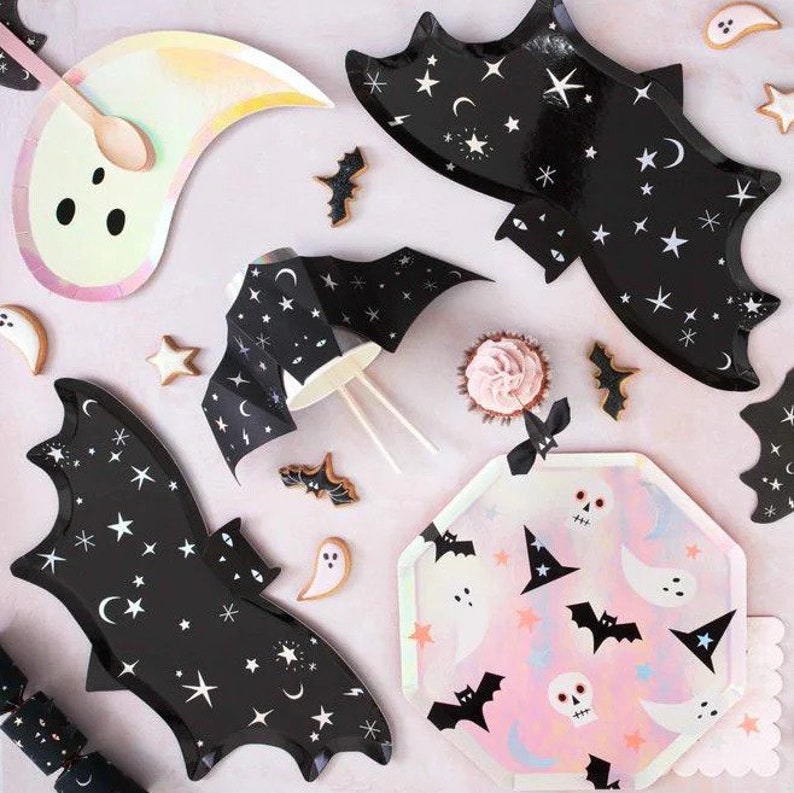 Sparkle Bat Plates - Etsy