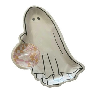 Disco Ghost Paper Plate - Etsy