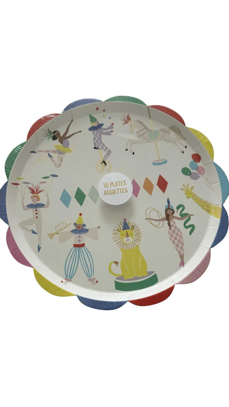 Circus Party Dinner Paper Plate - Etsy