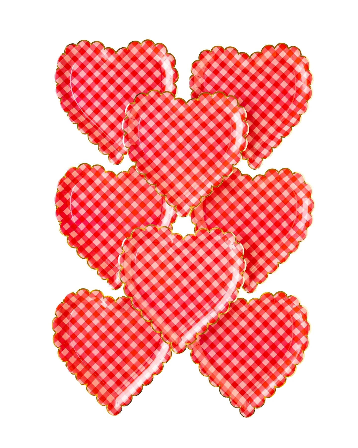 Checkered Heart Shaped Paper Plate - Etsy