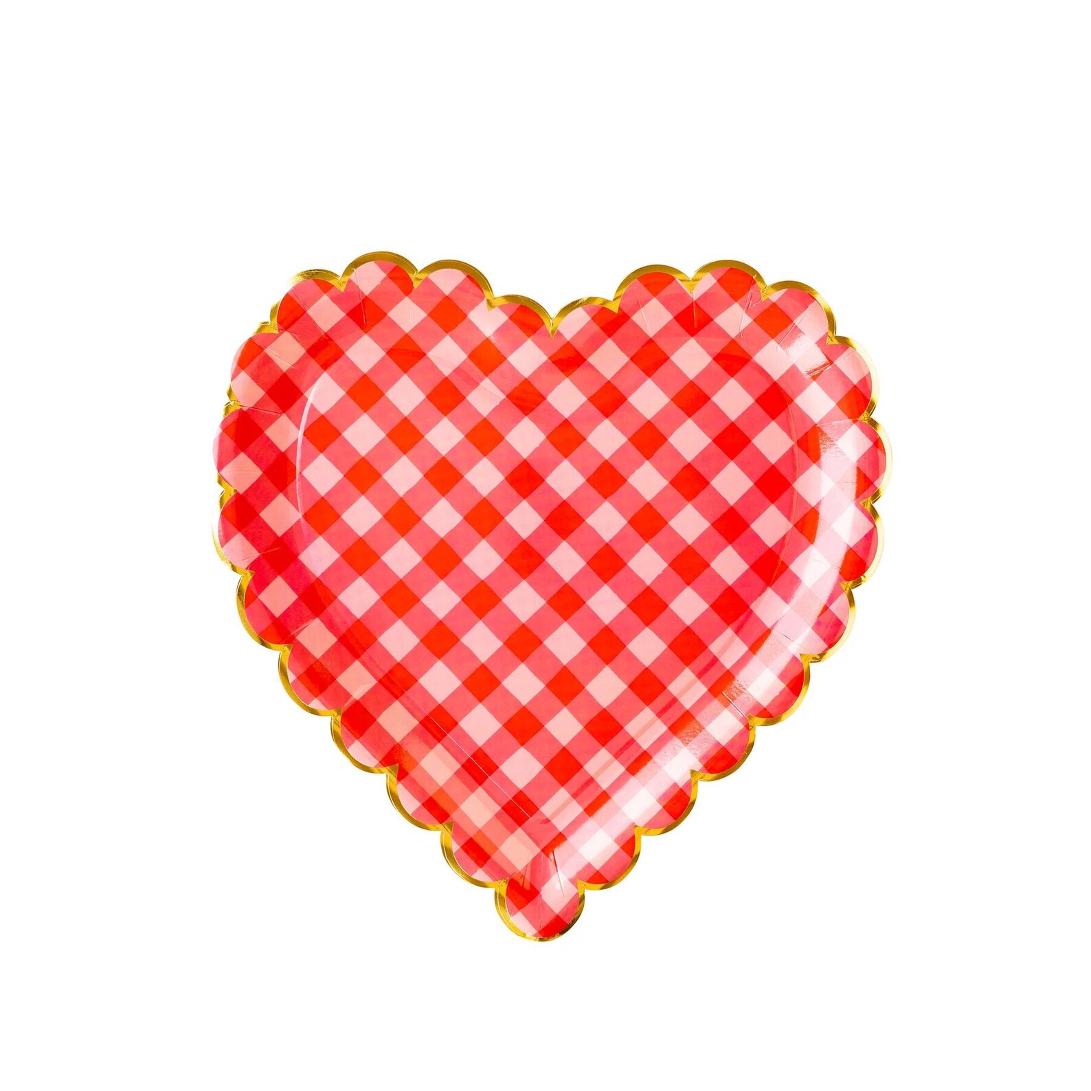 Checkered Heart Shaped Paper Plate - Etsy