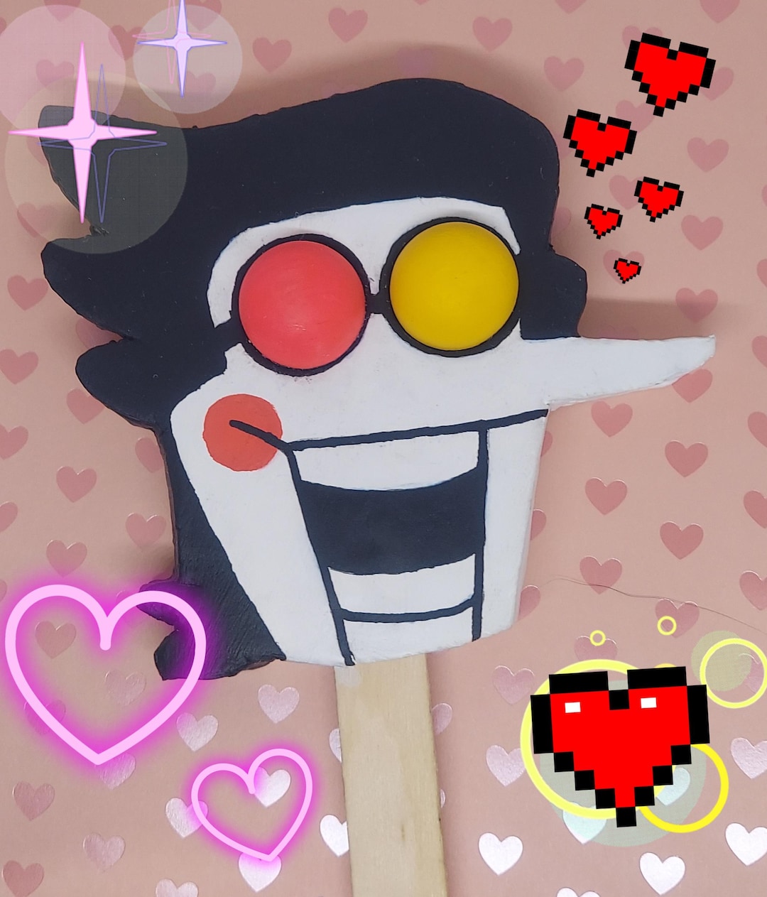 Spamton Deltarune Popsicle Clay Sculpture - Etsy