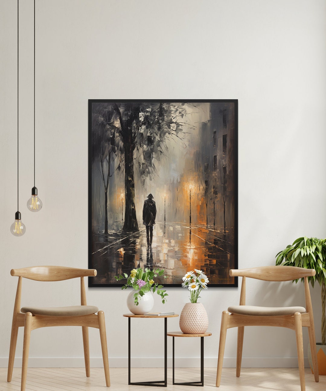 Solitude in the Rain Digital PRINTABLE Art Painting Downloadable Prints ...