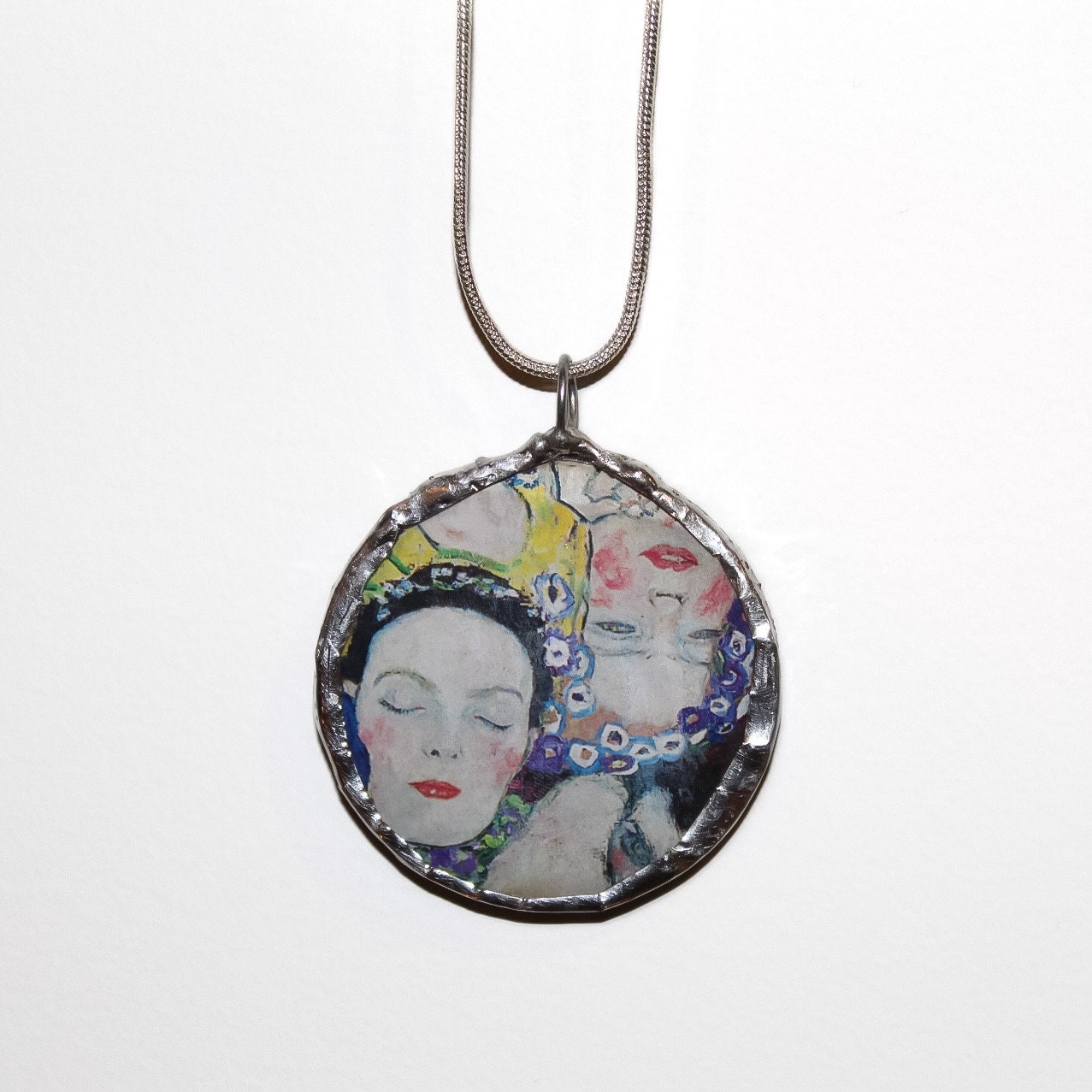 Reversible Gustav Klimt Pendant - Etsy