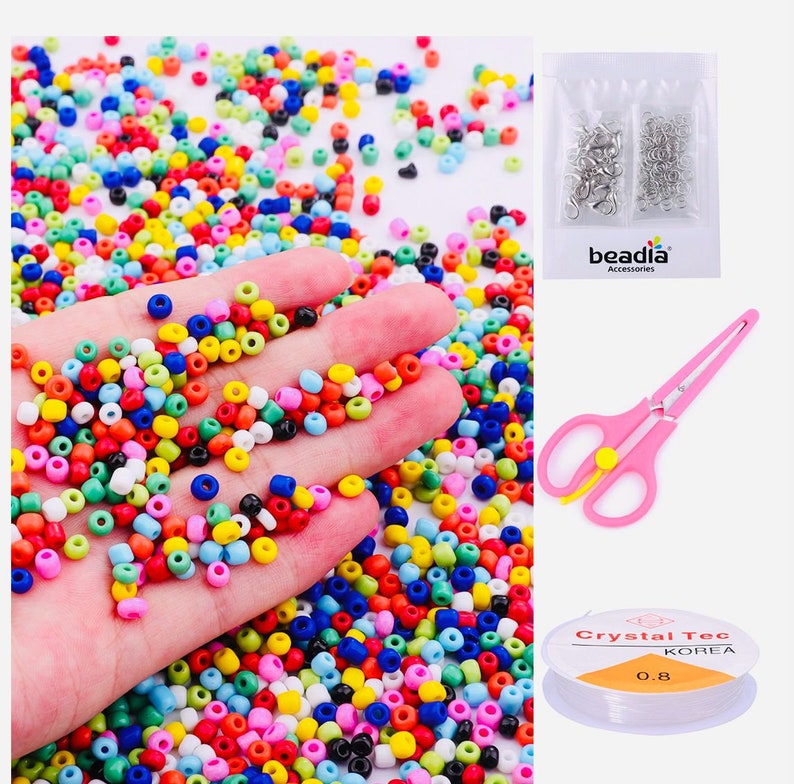 Colorful Bead Jewelry Kit - Make Your Own Jewelry With Multicolored ...