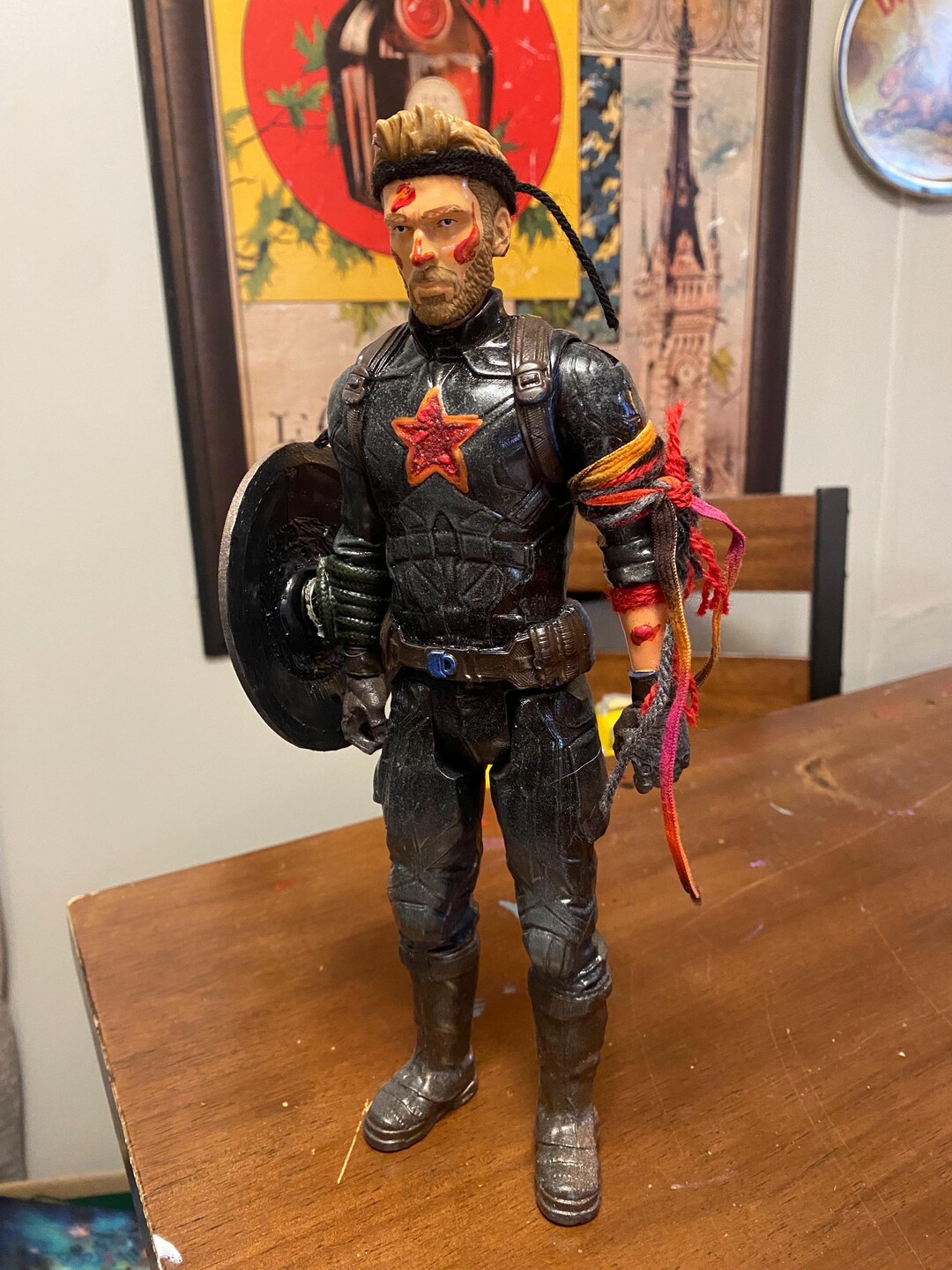 Captain Torch (captain America + Human Torch) Custom 12” Figure - Etsy