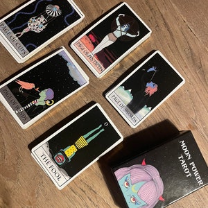 Rare Moon Power Tarot Magical Illustrations - Etsy