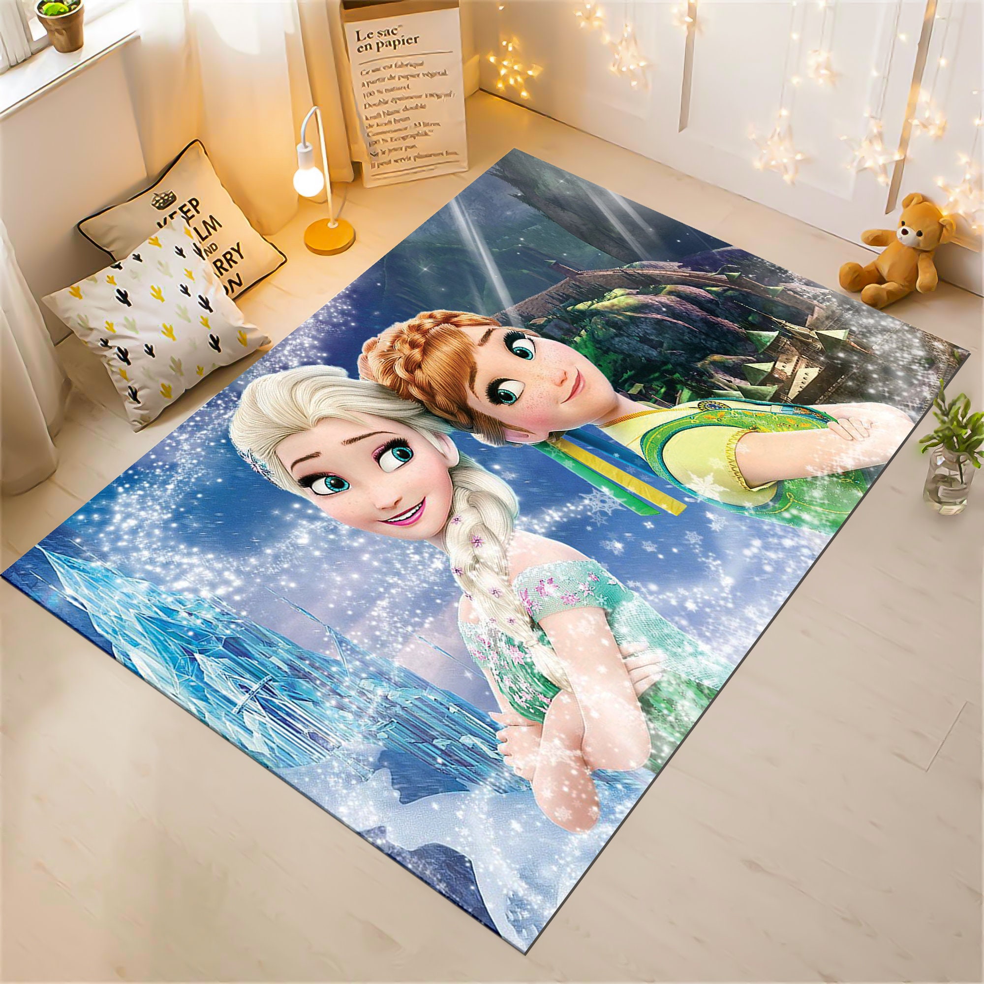 Frozen Rug, Elsa Rug, Anna Rug, Kids Rug, Minimalist Rug, Custom Rug ...