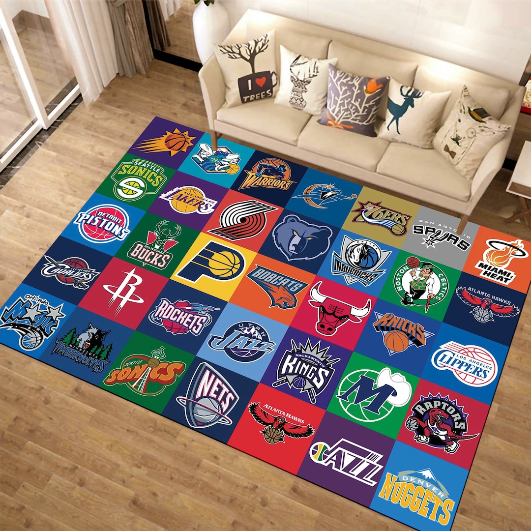 Basketball Rug ,teams Rug, NBA Rug, Basketbal Team Rug ,custom Rug ...