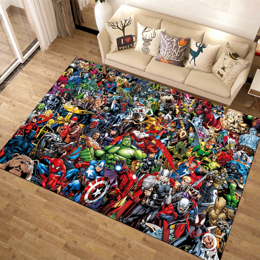 Marvel,marvel Characters Rug,fantastic Rug,kids Room Rug,minimalist Rug ...