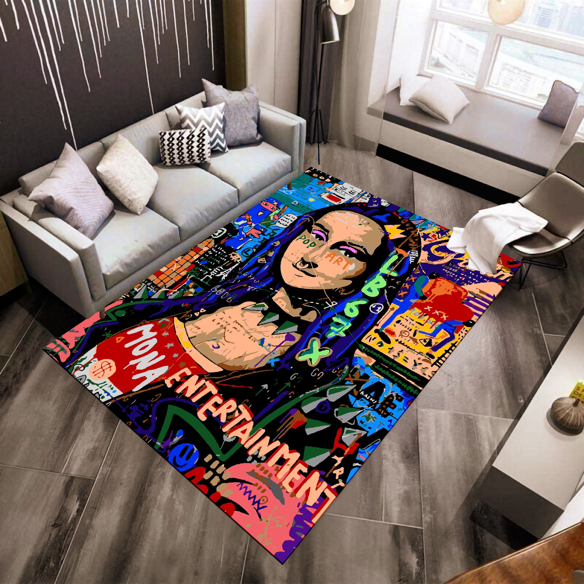 Girl With A Pearl Earring Remake Rug Famous Painting Rug - Etsy