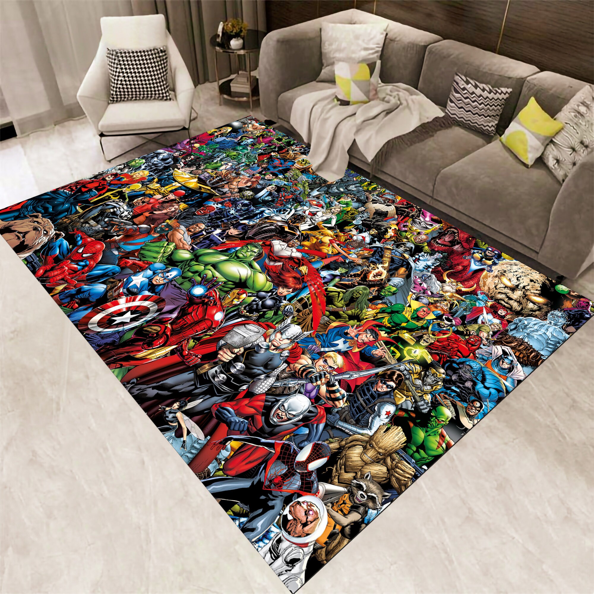 Marvel,marvel Characters Rug,fantastic Rug,kids Room Rug,minimalist Rug ...