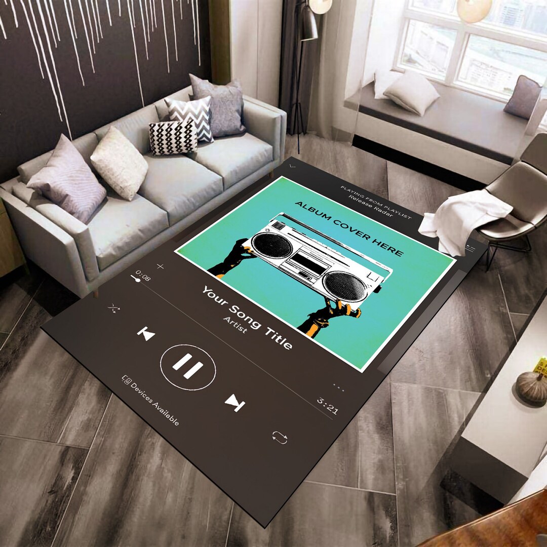Customizable Digital Music Streaming Service App Area Rug • Favorite ...
