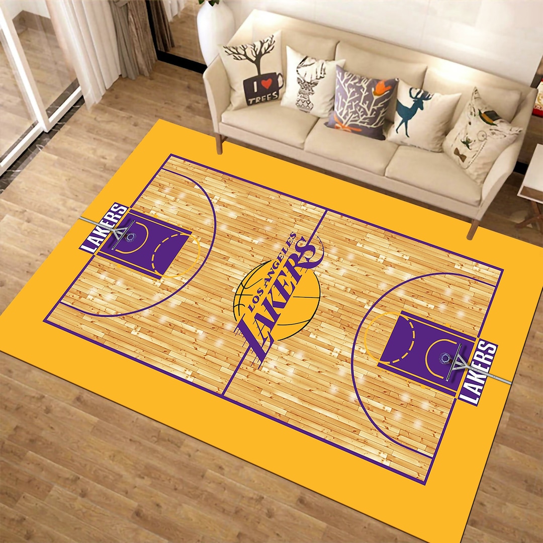 Basketball Court Rug, Basketball Rug, Sports Rug, NBA Rug, Minimalist ...