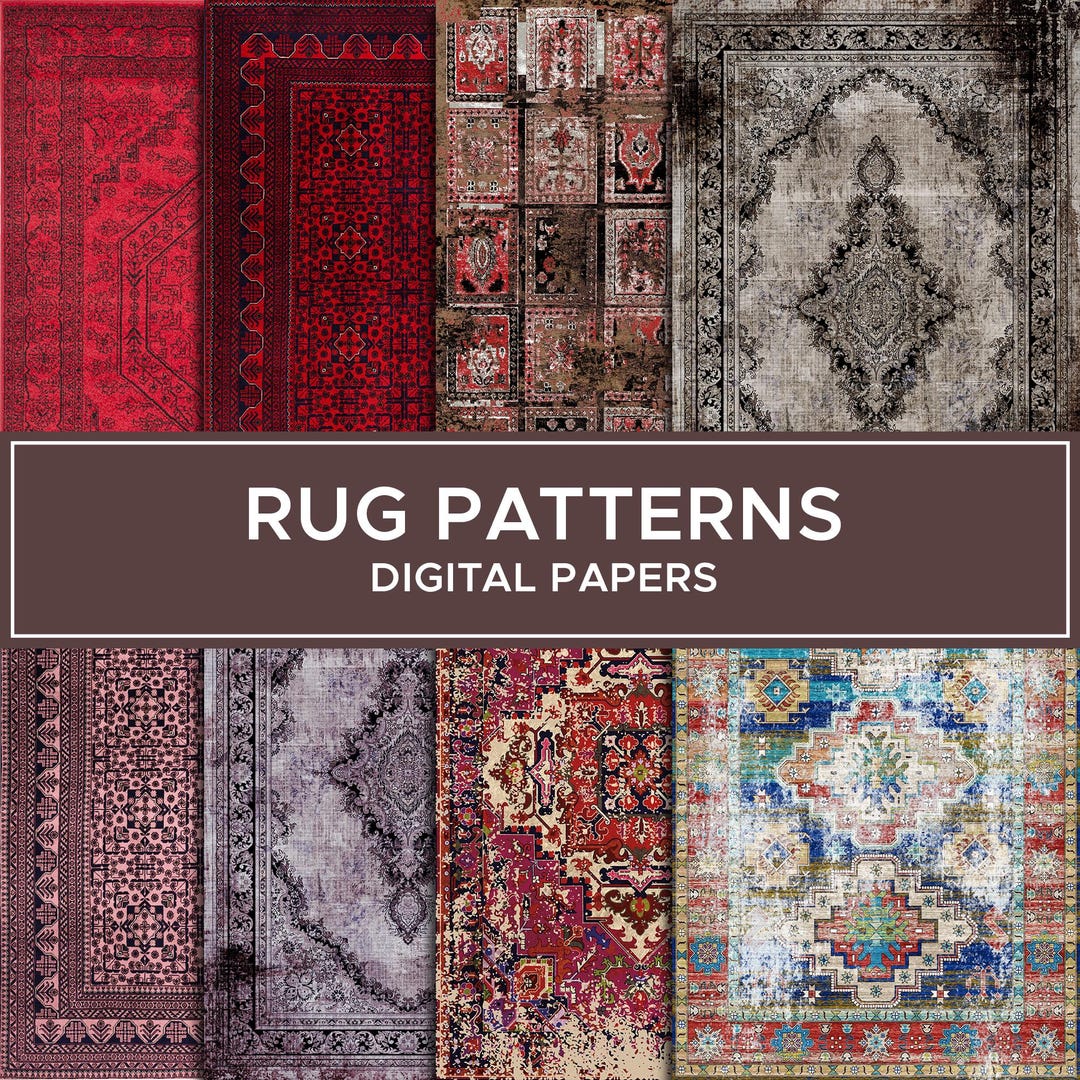 Printable Rug Digital Papers, Carpet Digital Paper, Rug Pattern ...