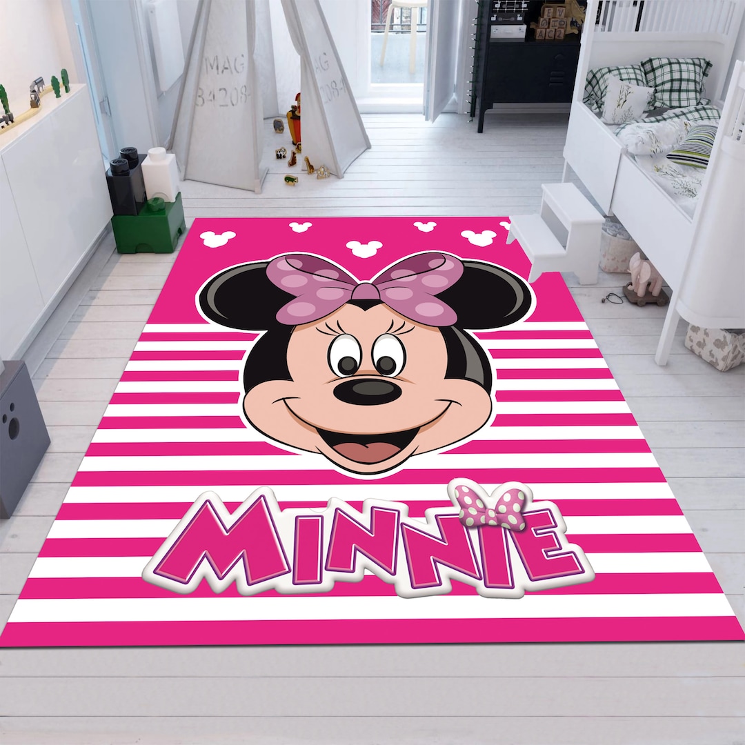 Minnie Mouse Rug,nursery Rug, Kids Rug, Minimalist Rug, Custom Rug ...