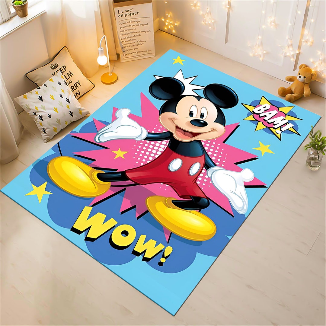 Mickey Mouse Rug,child Rug,pop Art Rug,colourful Rug,minimalist Rug ...