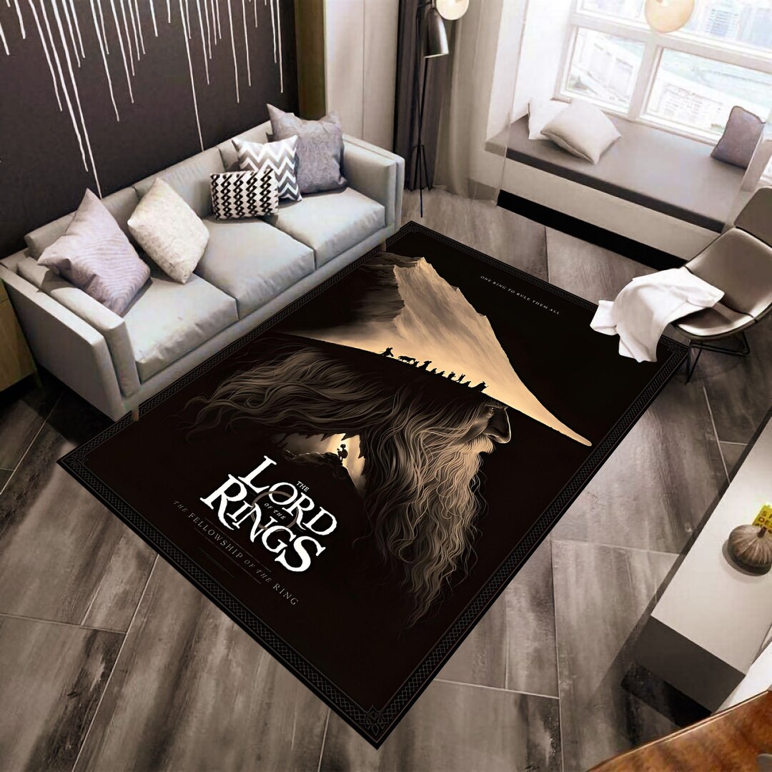 LOTR Rug,popular Movie Rug, the Rings Rug, Minimalist Rug,popular Rug ...
