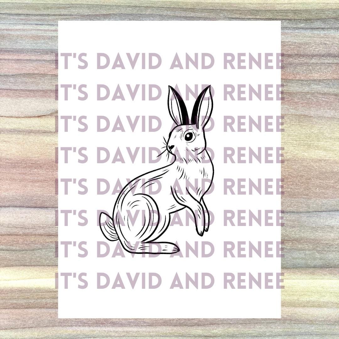 Folky Rabbit PNG Digital File // Art Patterns, Pyrography Templates ...