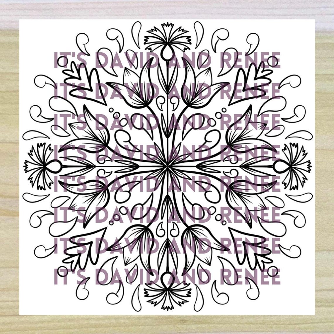 Folk Art Tulips (americana) Mandala Radial Design PNG Digital File ...