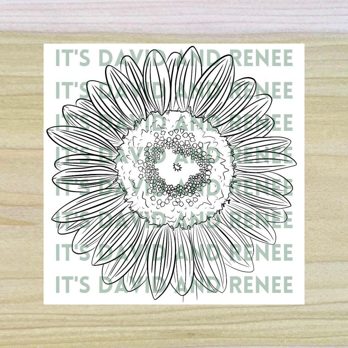 Large Sunflower PNG Digital File // Art Pattern, Pyrography Template ...