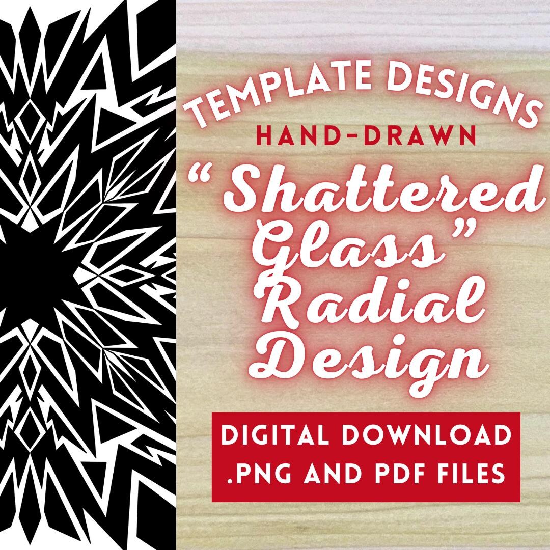 Shattered Glass Mandala Radial Design PNG Digital File // Art Pattern ...