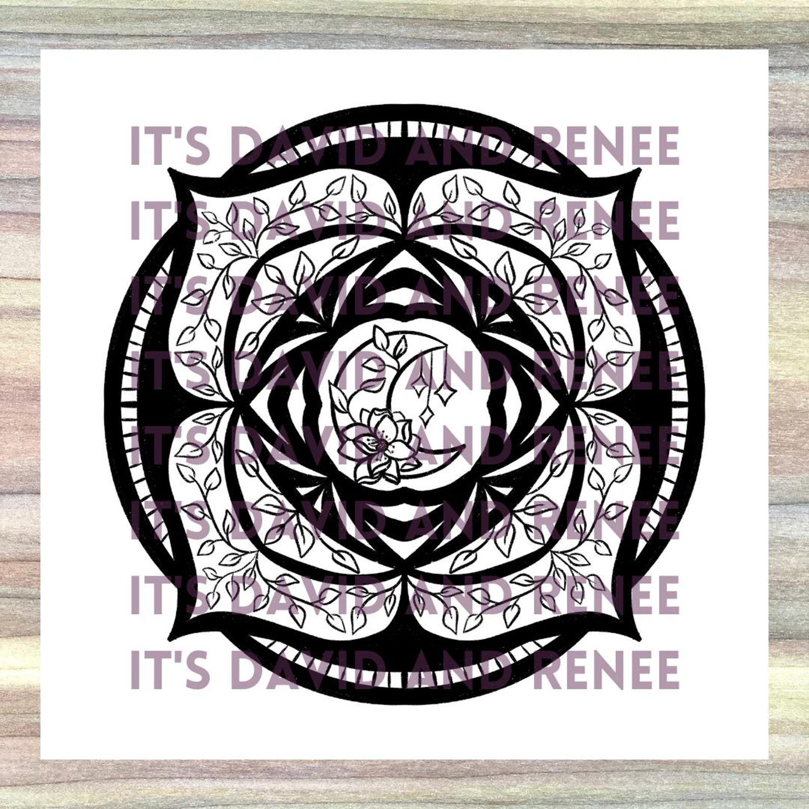 Enchanted Moon Radial Design PNG Digital File // Art Pattern ...