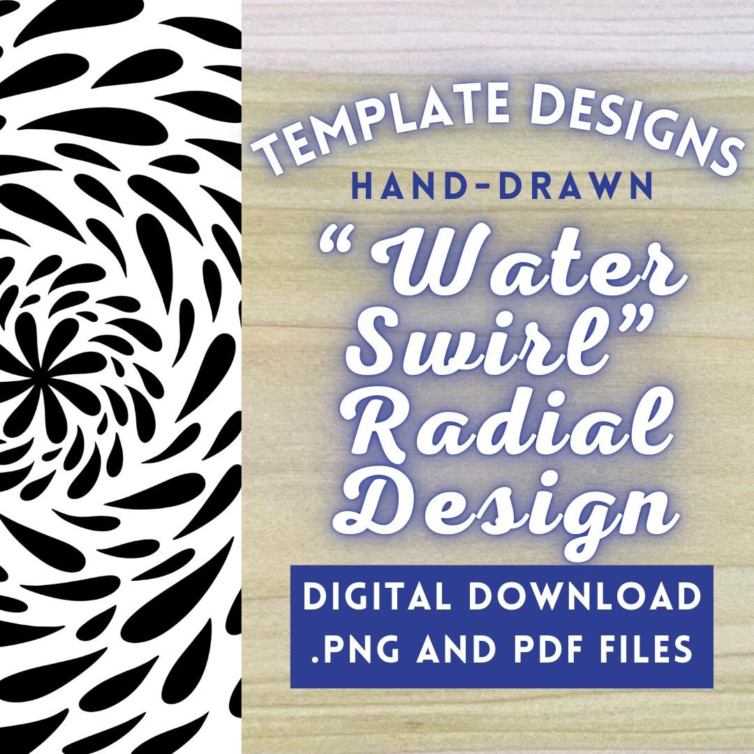 Water Swirl Mandala Radial Design PNG Digital File // Art Pattern ...
