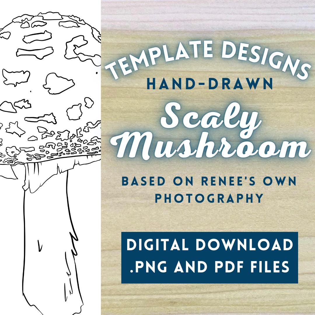 Scaly Mushroom Fungus PNG Digital File // Art Pattern, Pyrography ...