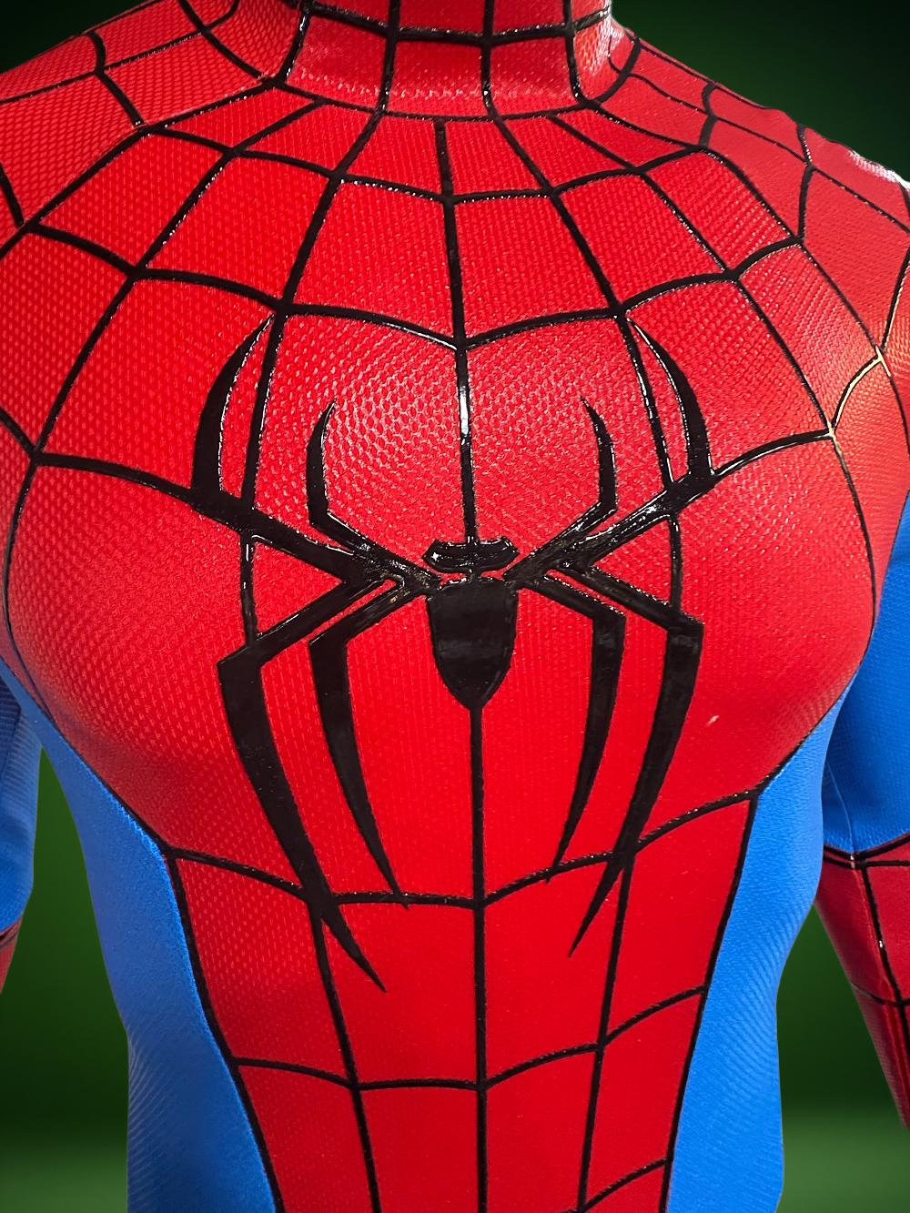 3D Texture Spider-man Cosplay Suit: Silicone Screen Printed Bodysuit ...
