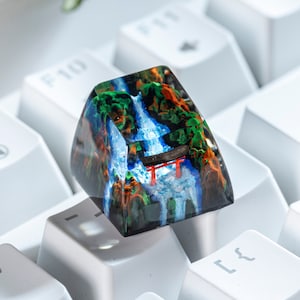 Autumn Torii Gate Keycap, Japanese Gate, Artisan Keycap, Keycap for ...