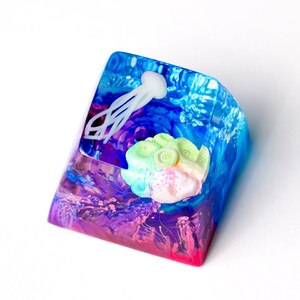 Jellyfish Keycap, Ocean Keycap, Coral Keycap, Artisan Keycap, Keycap ...