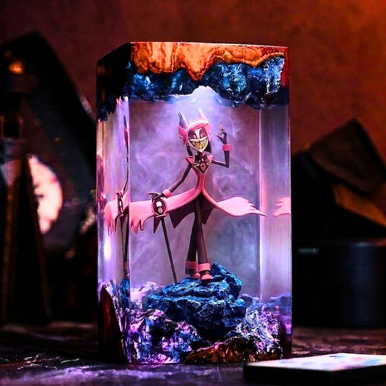 Alastor Hazbin Hotel Resin Lamp, Radio Demon Figure Display, Gothic ...