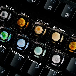 Planet Keycap, Solar Systerm Keycap, Galaxy Keycap, Universe Keycap, Keycap Set for MX Cherry ...