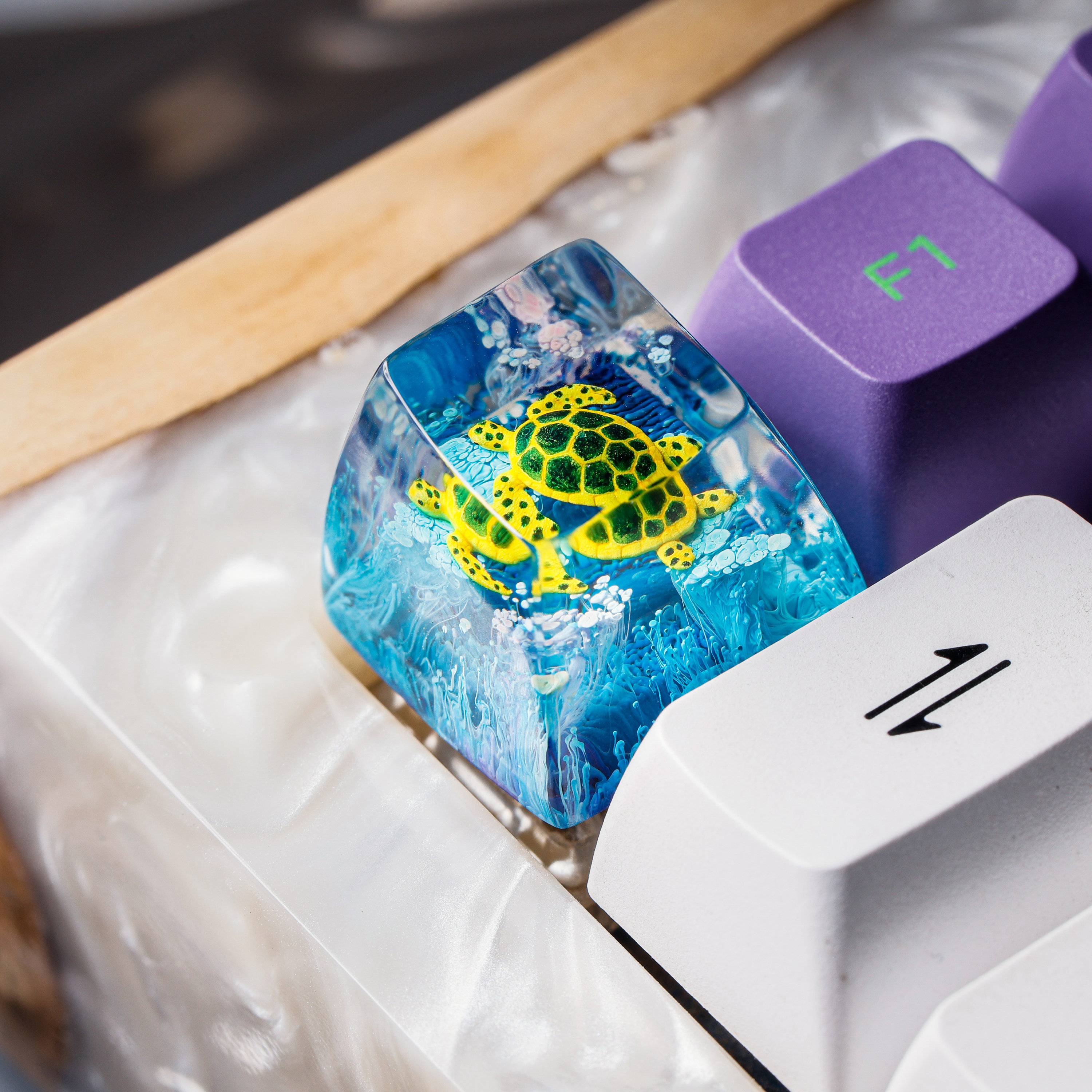 Turtle Keycap, Blue Ocean Keycap, SA Profile Keycap, Aquatic Creature ...