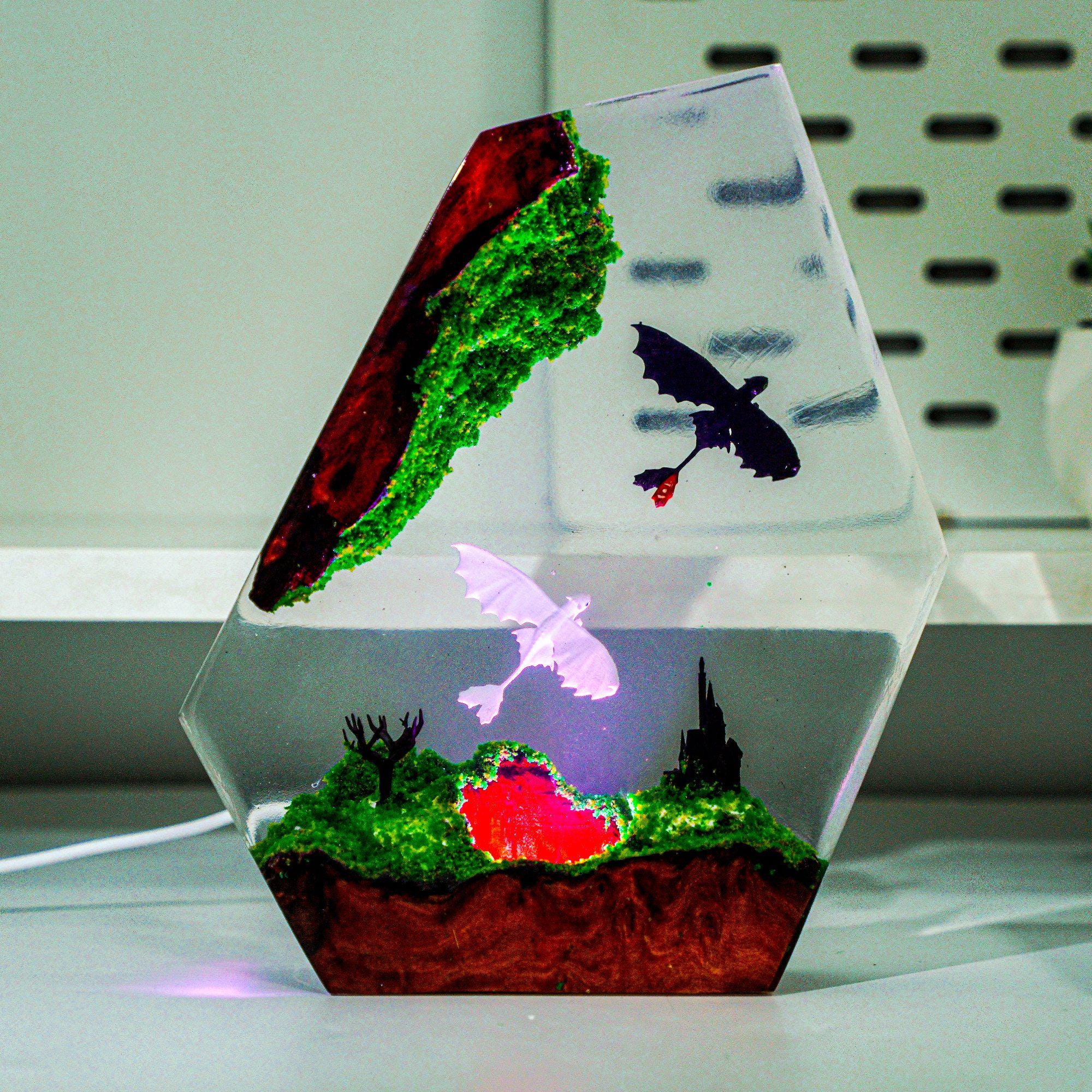 How to Train Your Dragon Night Light, Handmade Resin Lamp Featuring ...