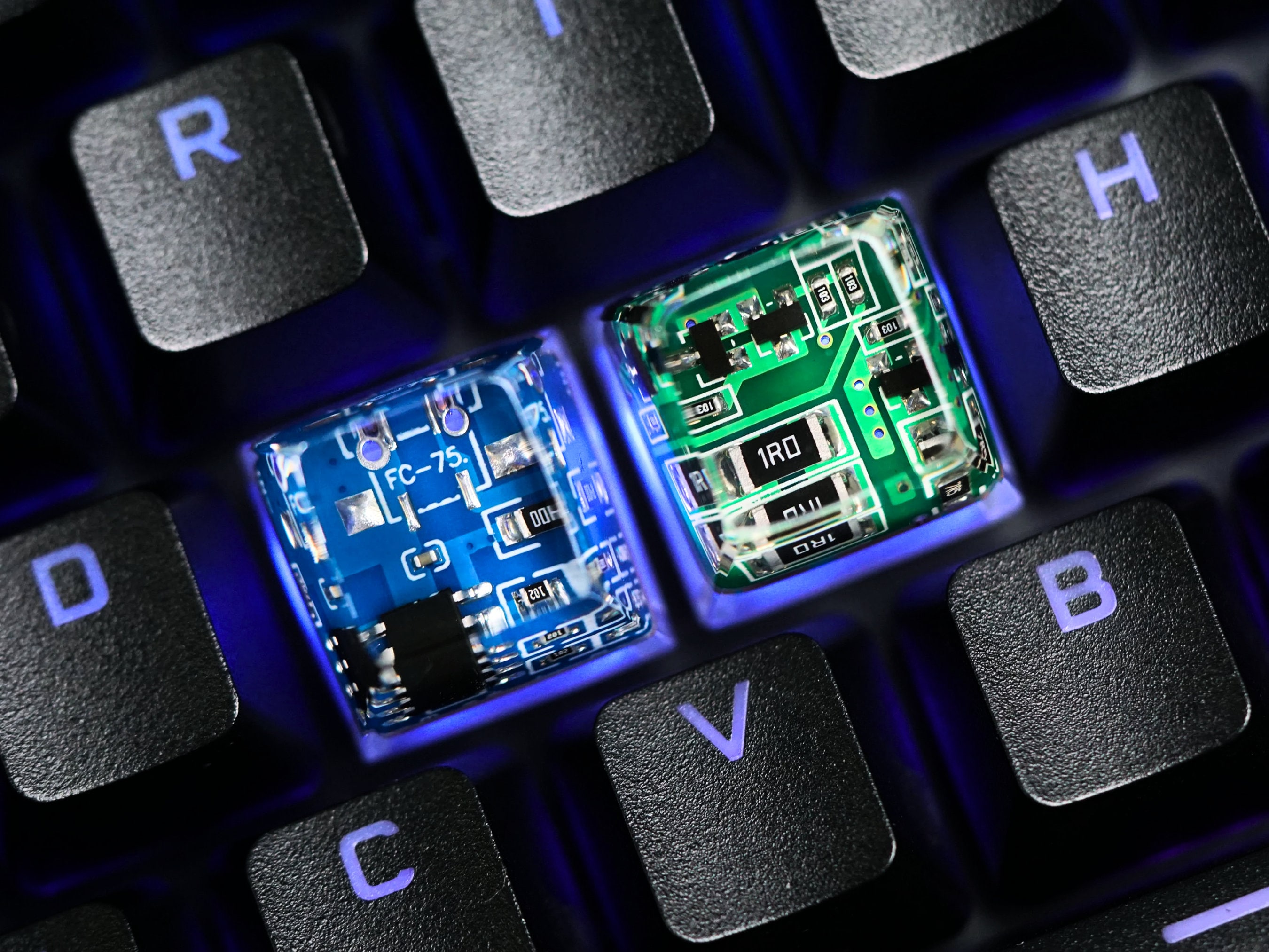 Circuit Board Chip Keycap, Artisan Keycap, Keycap Set for MX Cherry ...