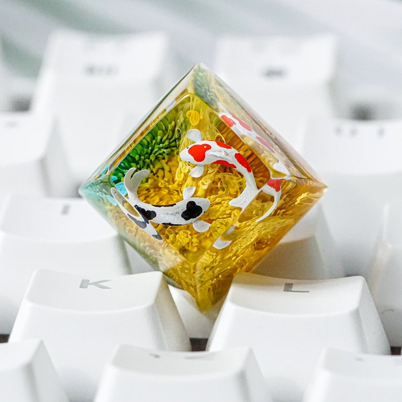Koi Fish Keycap, Artisan Keycap, Japanese Koi, Keycap for Mx Cherry ...