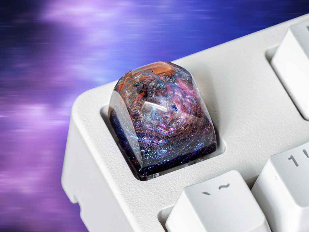 Galaxy Pentagon Keycap, Artisan Keycap, Universe Keycap, Keycap for MX ...
