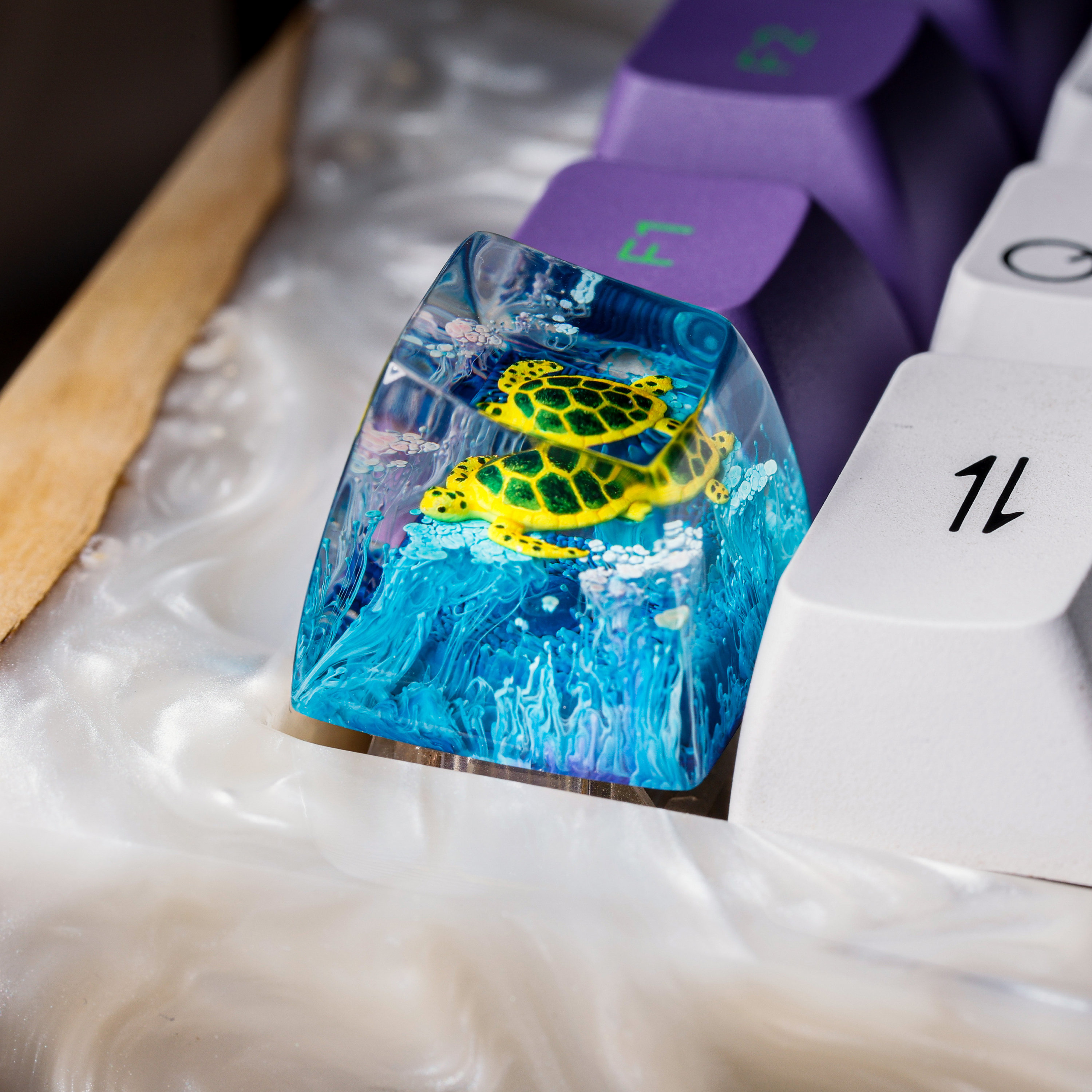 Turtle Keycap, Blue Ocean Keycap, SA Profile Keycap, Aquatic Creature ...