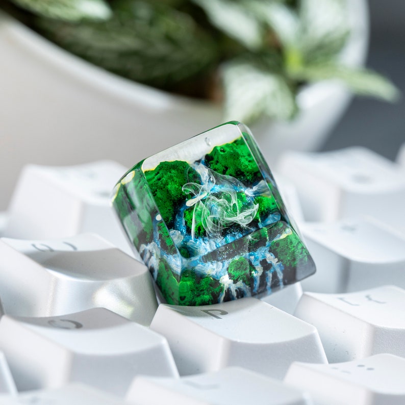 Mystery Forest Keycap, Nature Keycap, Landscape Keycap, Artisan Keycap ...