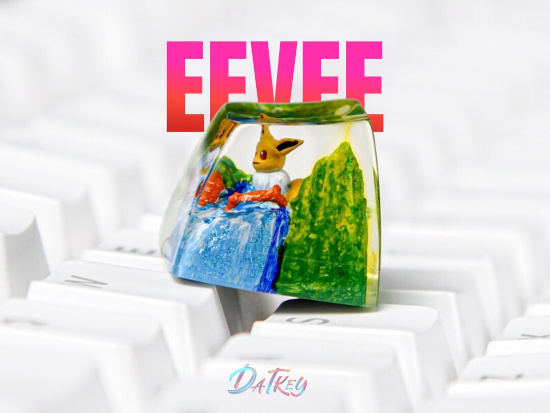 Eevee Keycap, Pokemon Keycap, Artisan Keycap, Keycap for Cherry MX ...