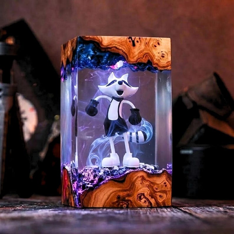 Leon S Kennedy Resin Lamp, Resident Evil 9 Requiem, Epoxy Night Light ...